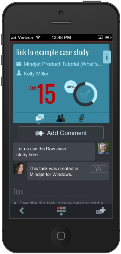 Mindjet Tasks bridges the gap between team communication and project ...