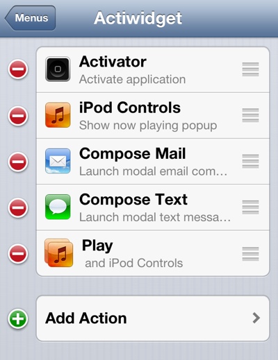 Actiwidget lets you access Activator actions from Notification Center ...
