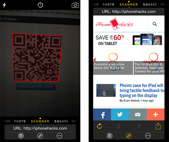 How to add native QR scanner to iOS 8 Camera with QR Mode - iPhone ...